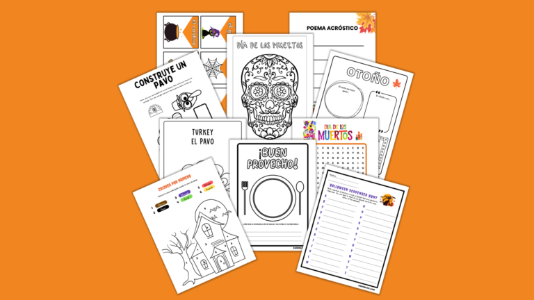 Fall Spanish Vocabulary - K and B Life